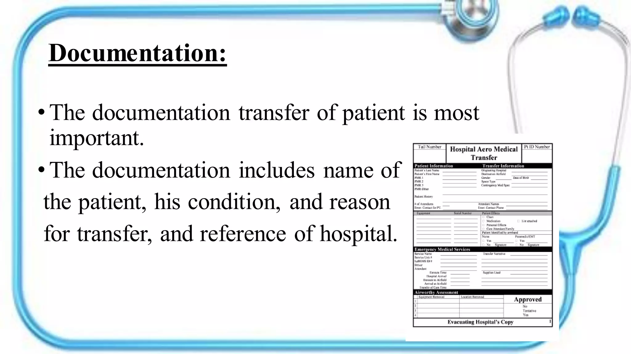 Patient transfer presentation | PDF