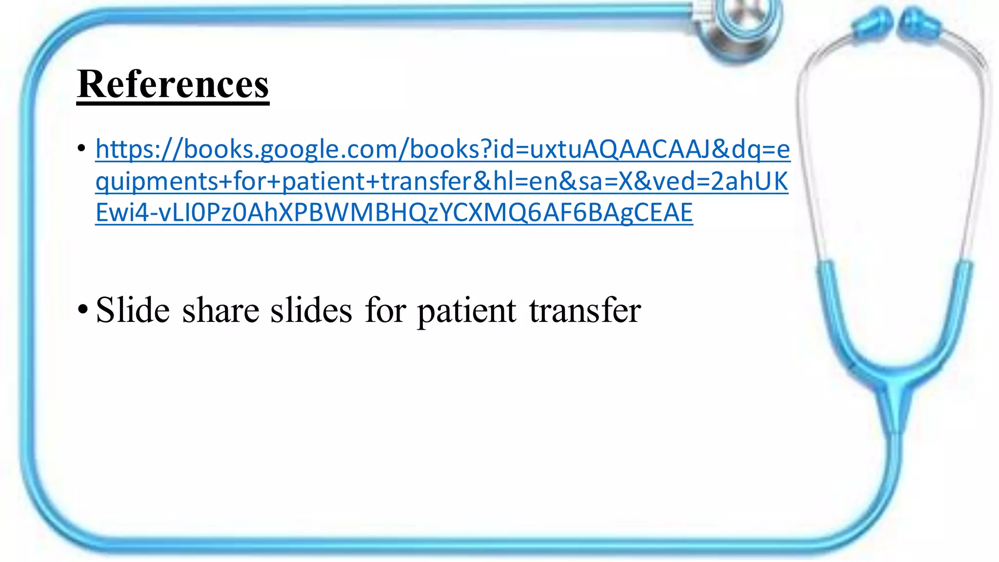 Patient transfer presentation | PDF