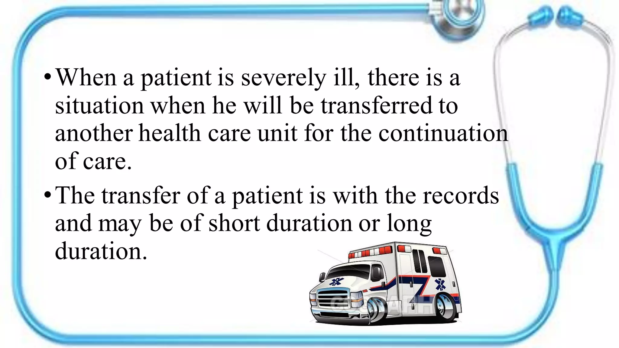 Patient transfer presentation | PDF