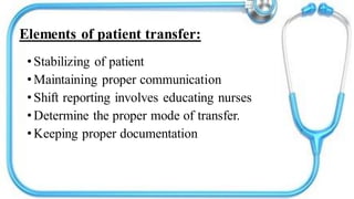 Patient transfer presentation | PDF