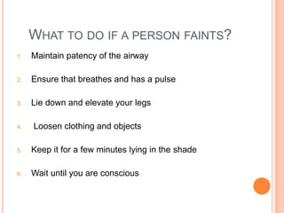 Patient with fainting | PPTX