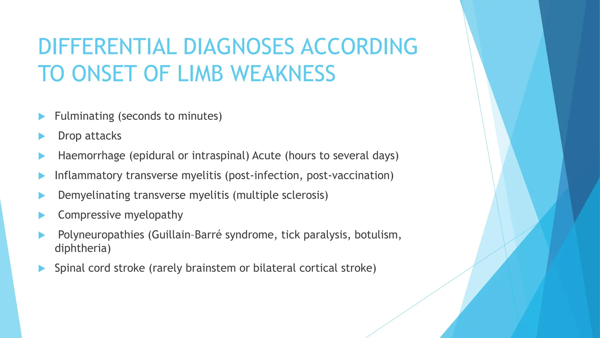 APPROACH TO A PATIENT PRESENTING WITH LIMB WEAKNESS | PPTX