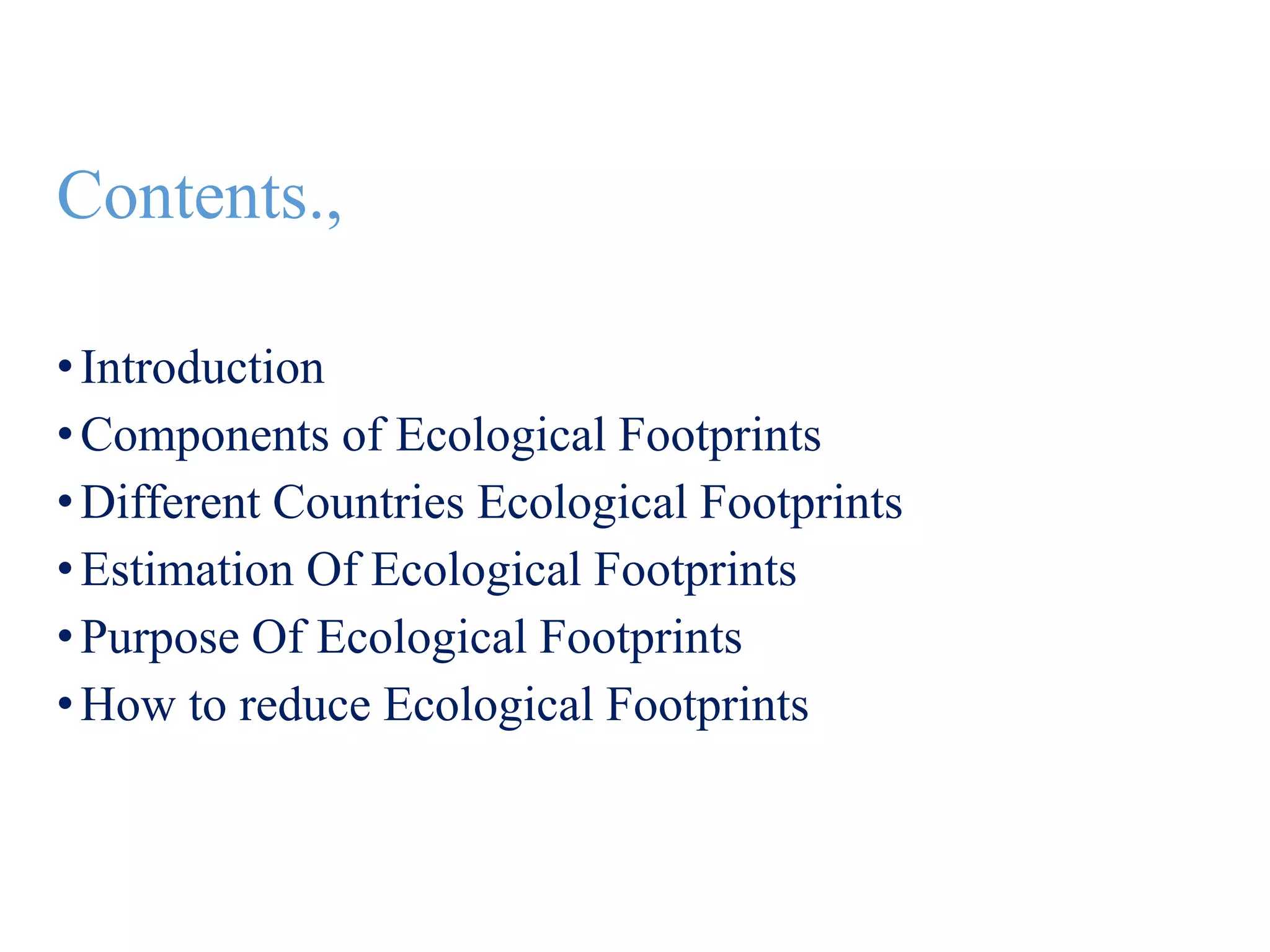 Ecological footprint, | PPTX