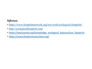 Ecological footprint, | PPTX
