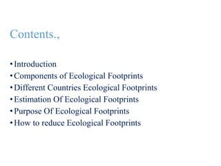 Ecological footprint, | PPTX