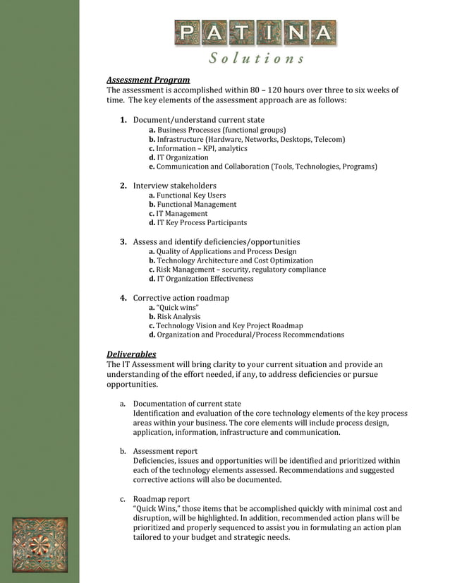 Patina Technology Assessment | PDF | Computing | Technology & Computing