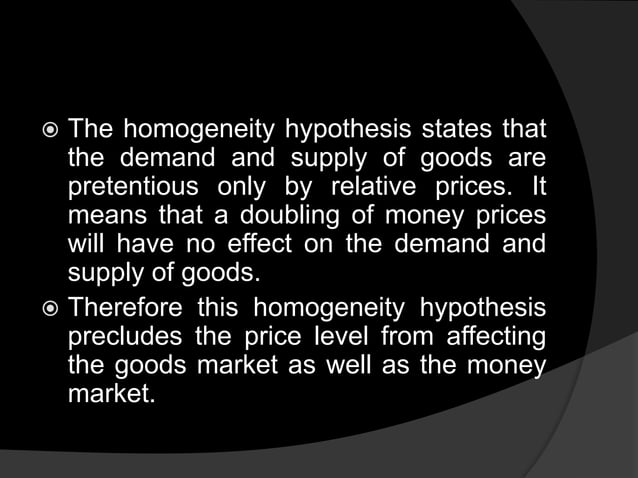 Patinkin real balance effect | PPTX