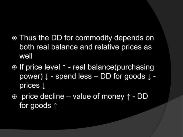 Patinkin real balance effect | PPTX