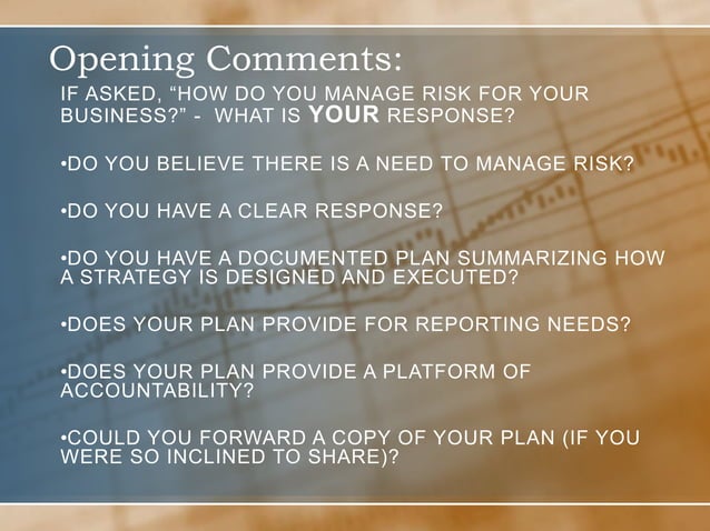 Risk Management Panel | PPT