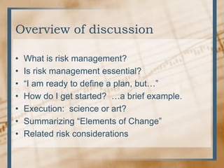 Risk Management Panel | PPT