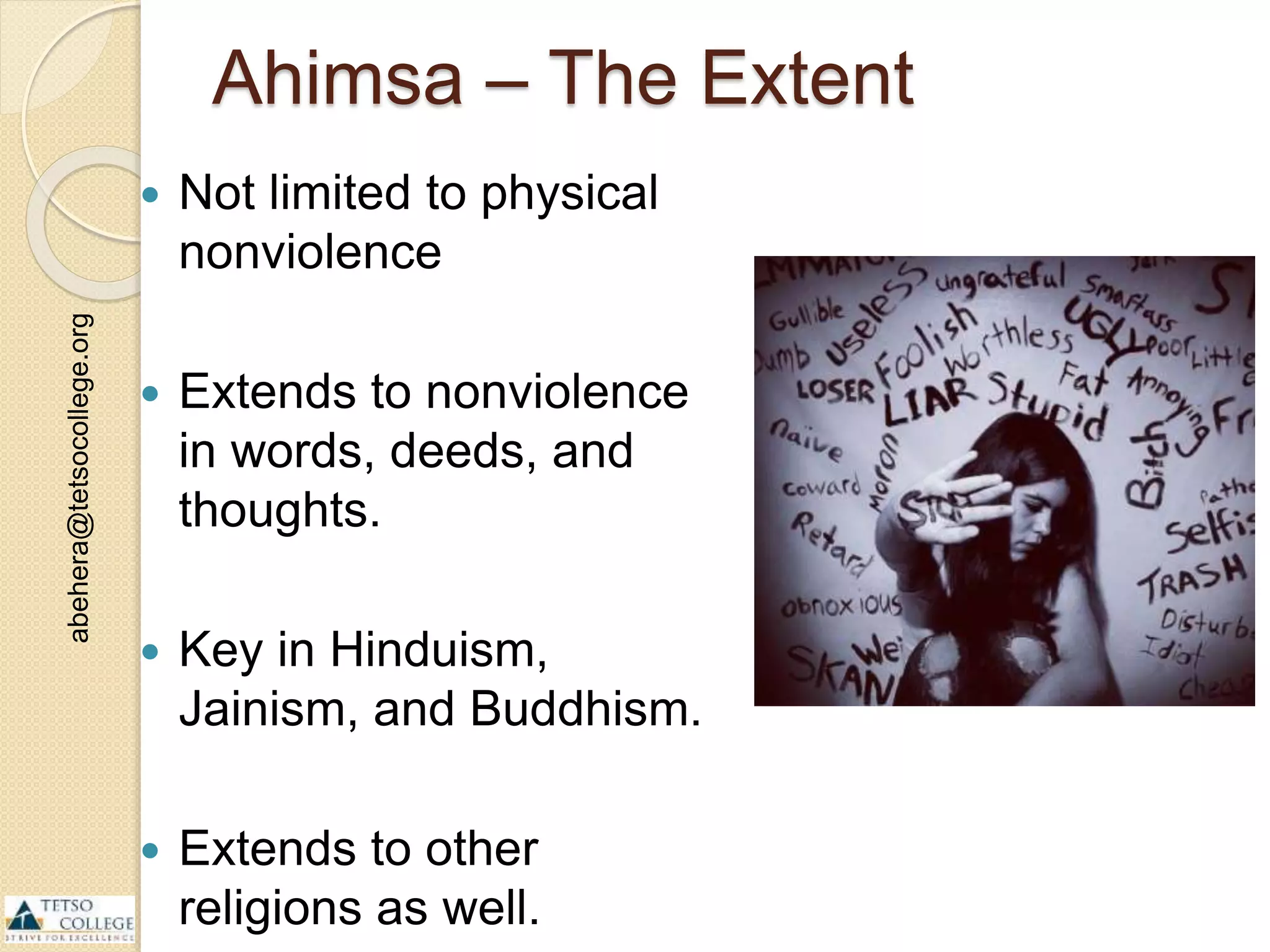 Gandhi's Concept of Ahimsa | PPTX