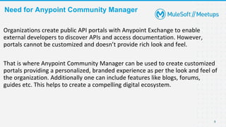 An overview of Anypoint API Community Manager | PPTX