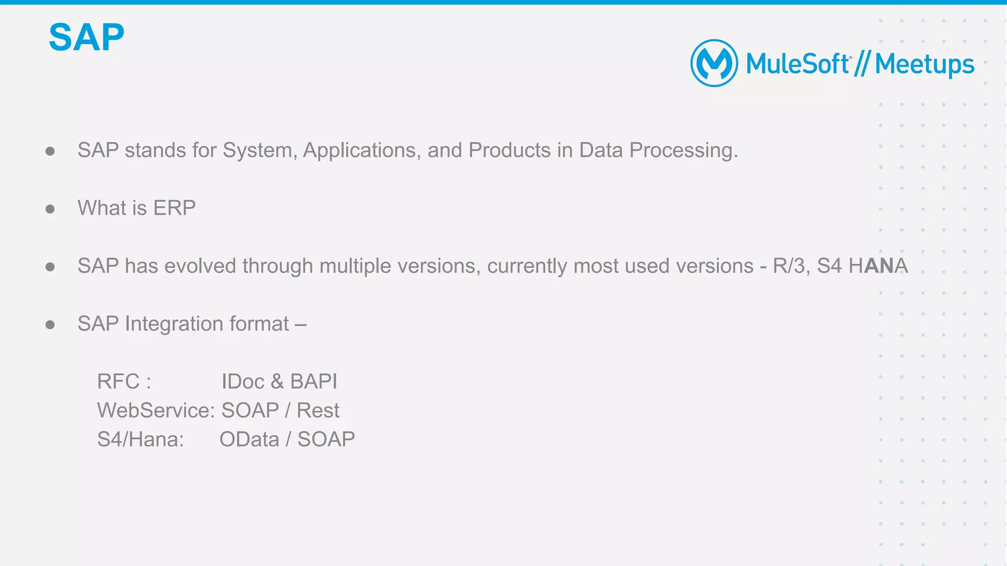 MuleSoft SAP Integration using IDocs | PPT