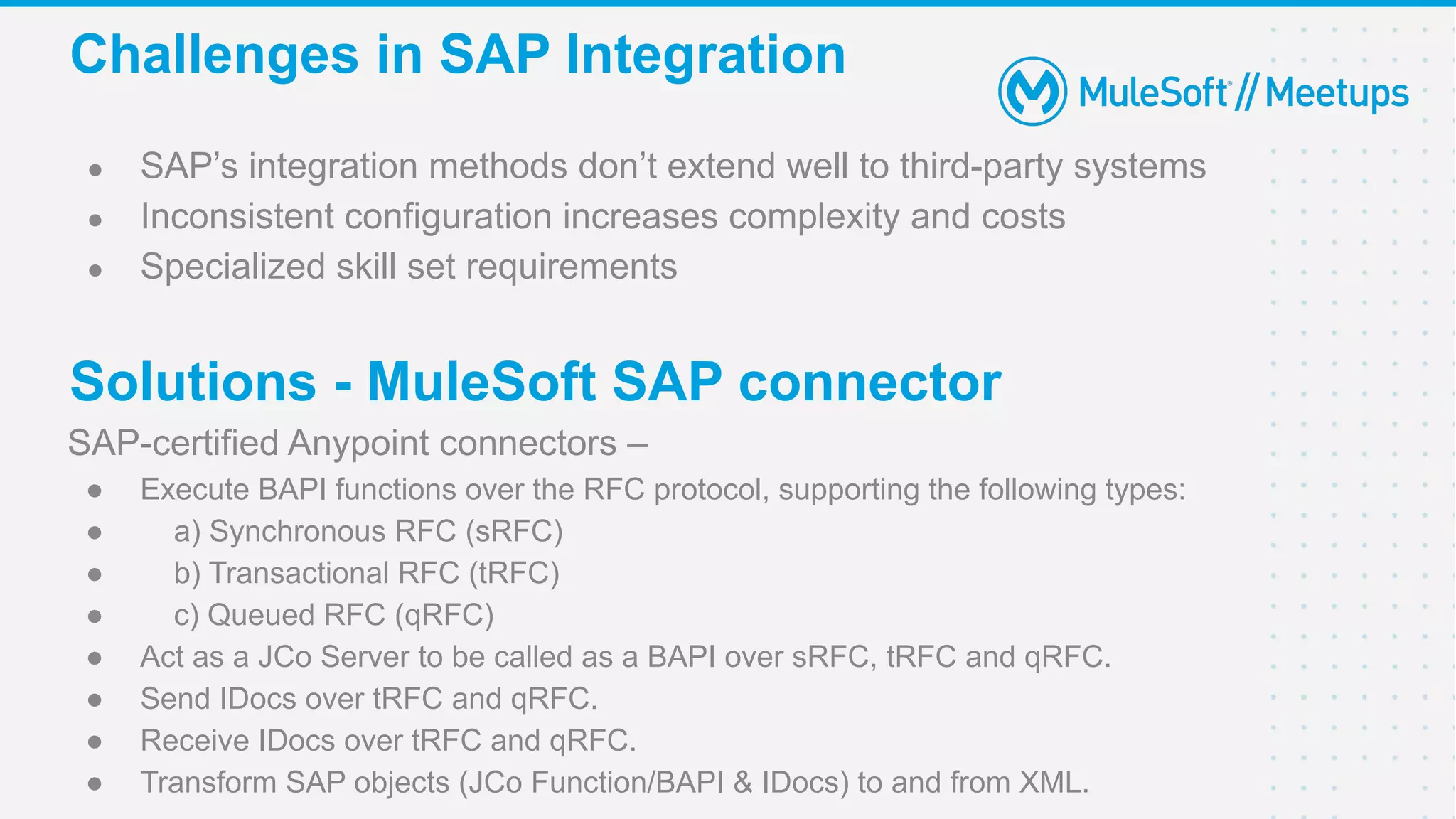 MuleSoft SAP Integration using IDocs | PPT