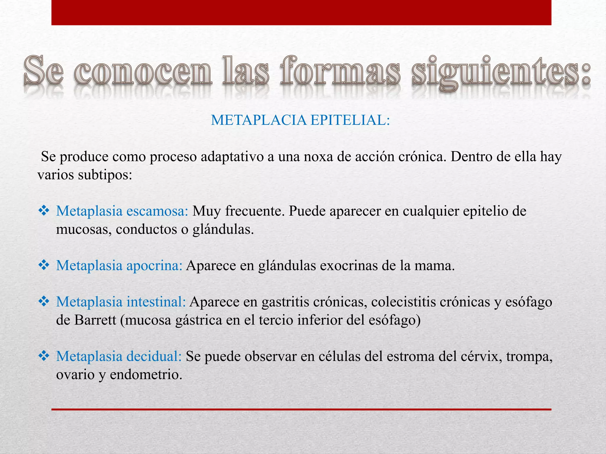 metaplasia final | PPT