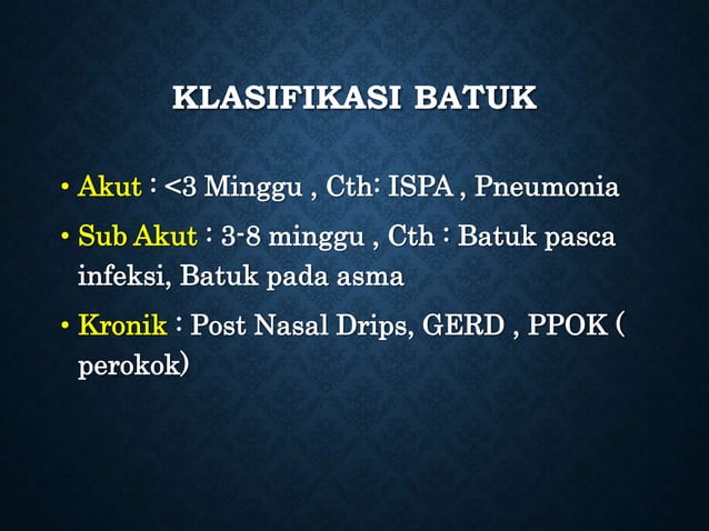 Patofisiologi batuk | PPTX