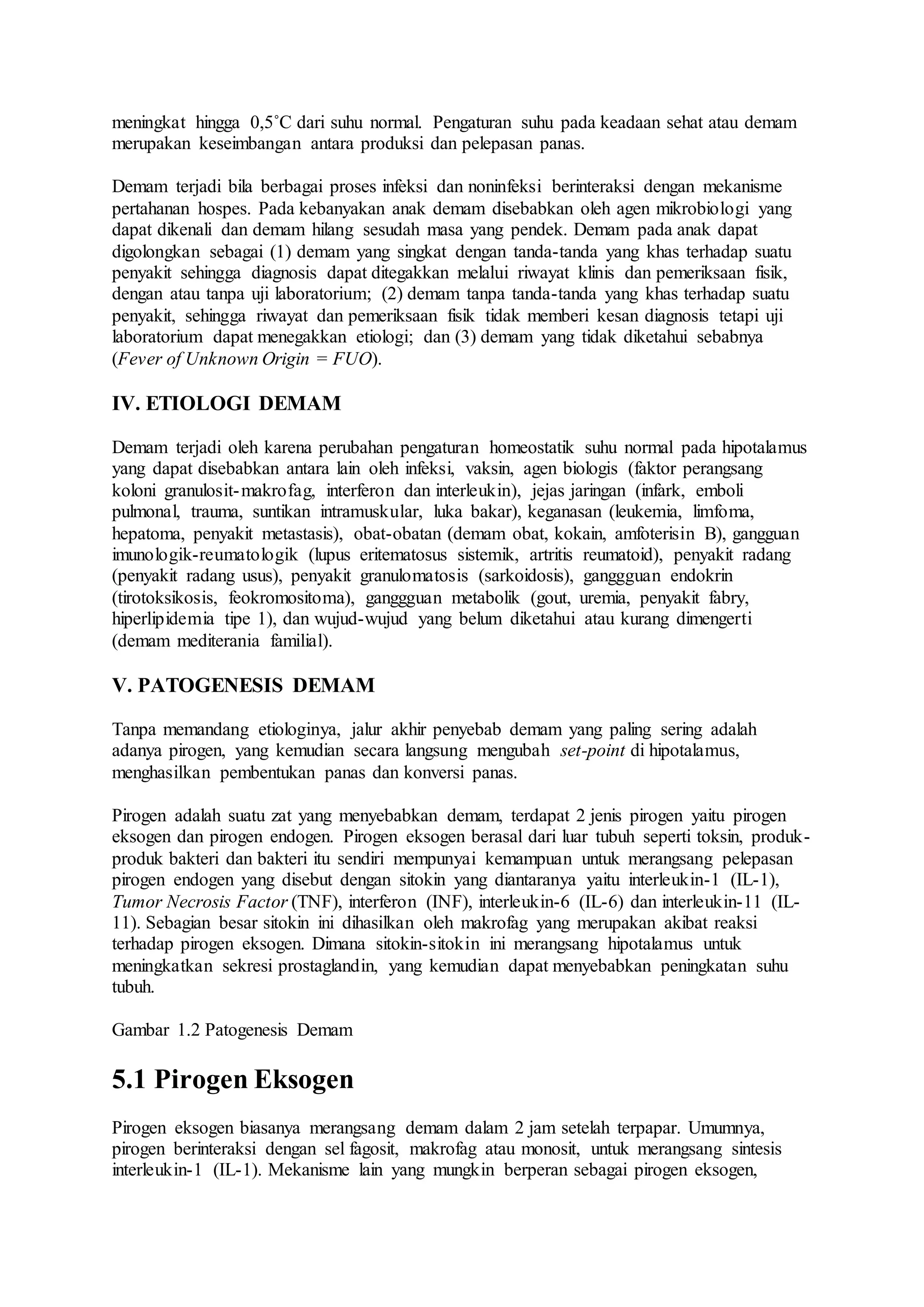 Patofisiologi demam | DOCX