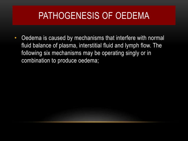 Patofisiologi edema | PPTX | Blood Disorders | Diseases and Conditions