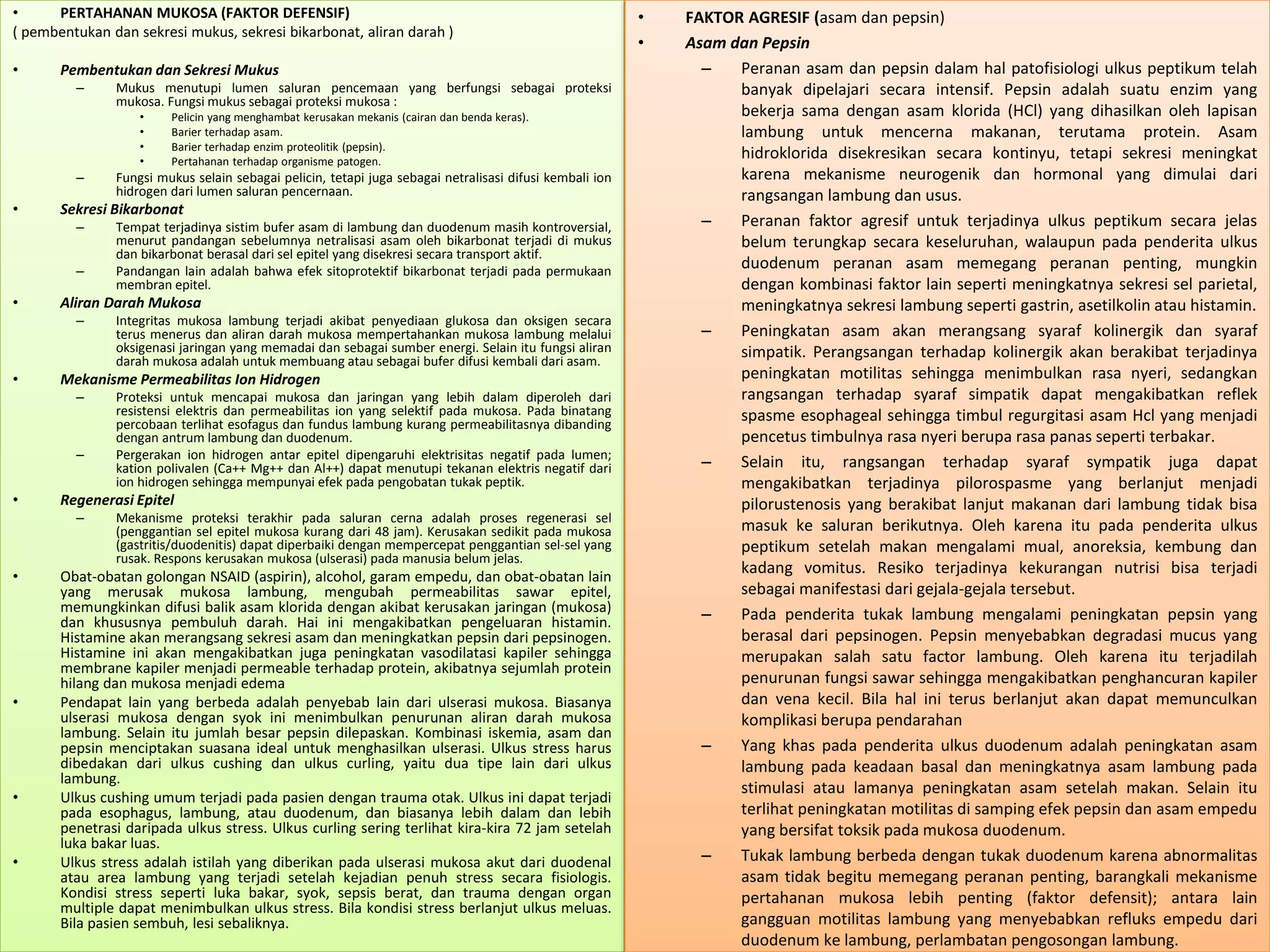 PEPTIC ULCER TUKAK LAMBUNG Patofisiologi peptic ulcer | PPTX