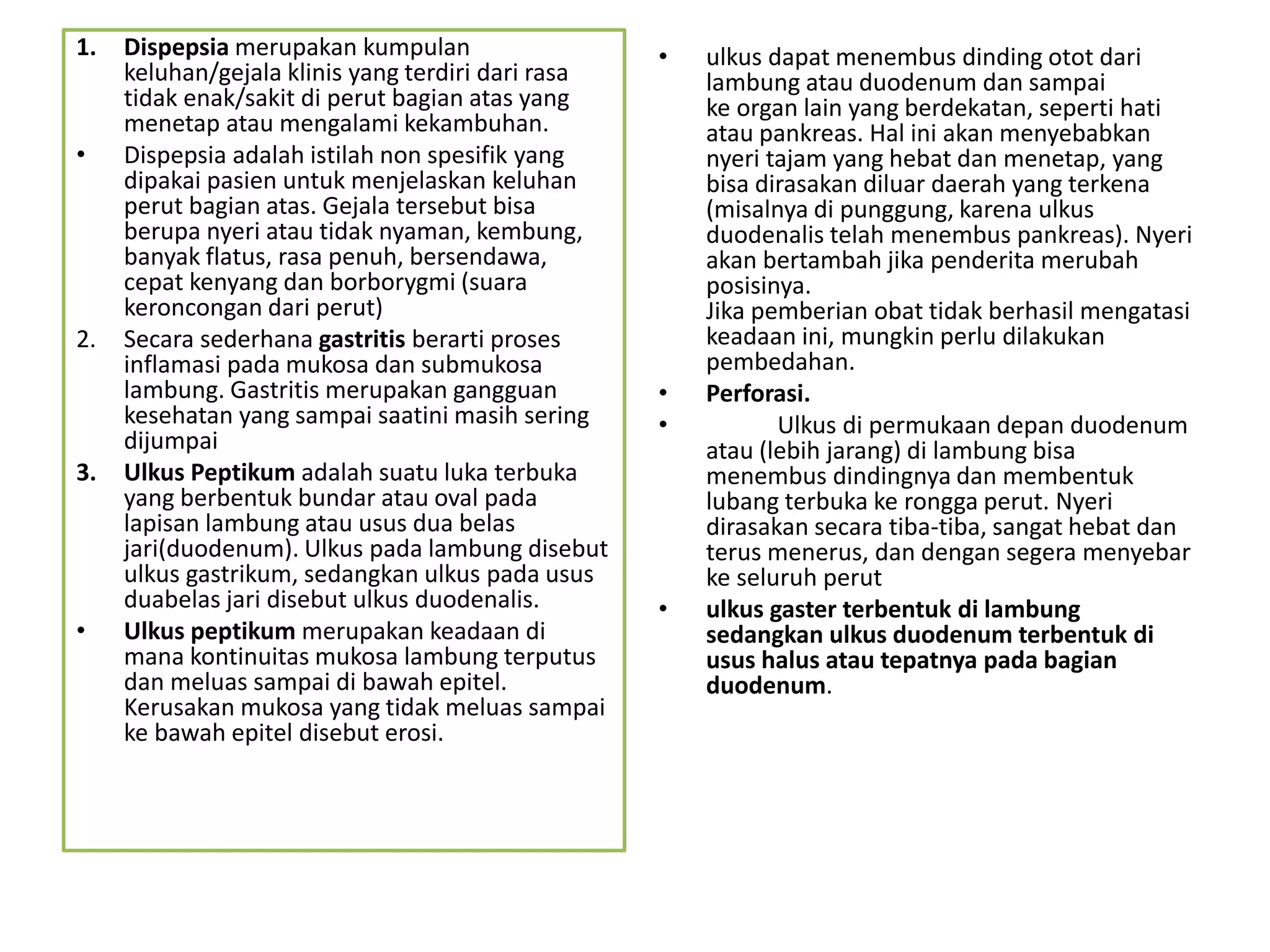 PEPTIC ULCER TUKAK LAMBUNG Patofisiologi peptic ulcer | PPTX