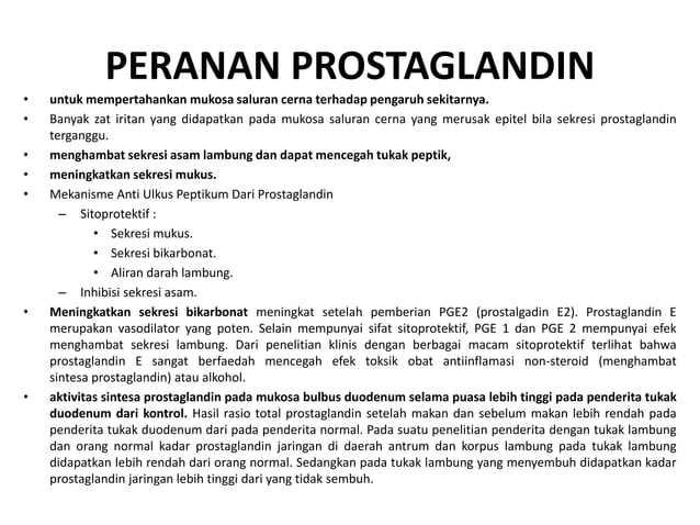 PEPTIC ULCER TUKAK LAMBUNG Patofisiologi peptic ulcer | PPTX