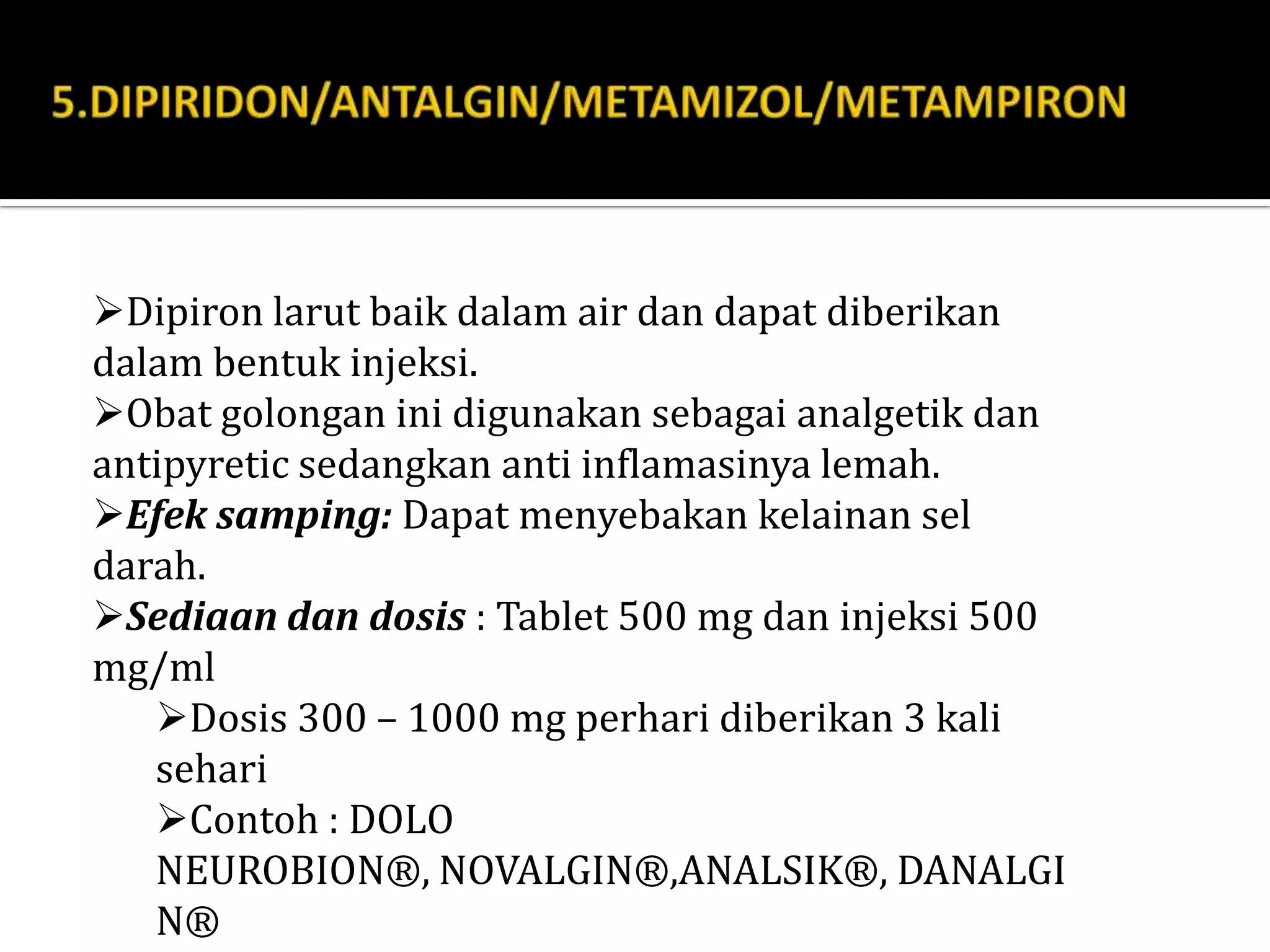 Patofisiologi nyeri, demam, serta obat analgetik | PPTX