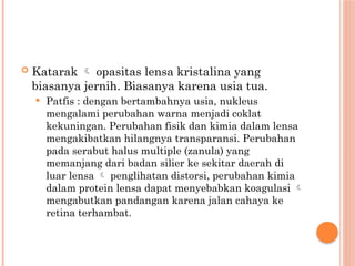 penyakit dan Patofisiologi sistem penglihatan | PPTX