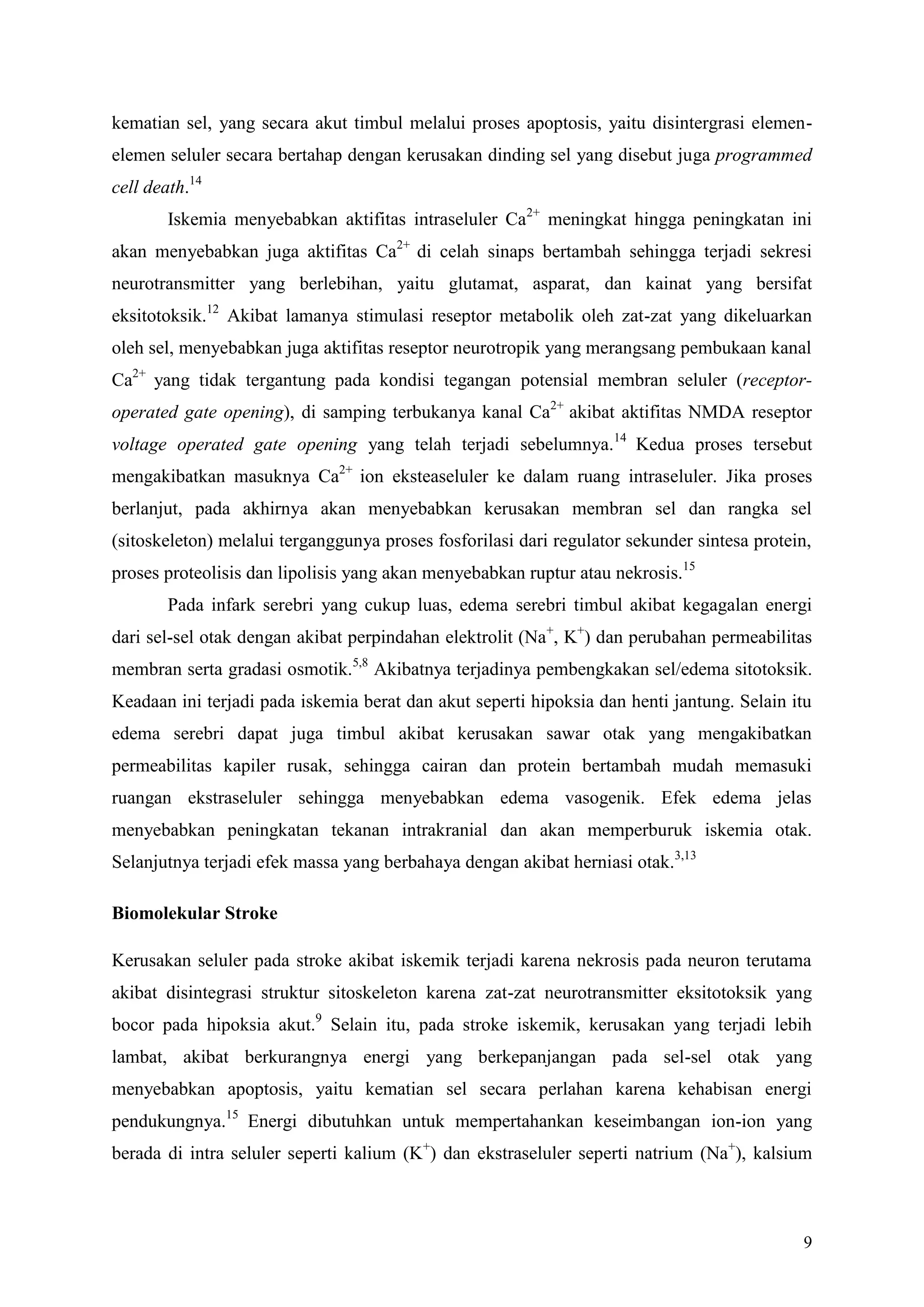Patofisiologi stroke iskemik akibat trombus | PDF