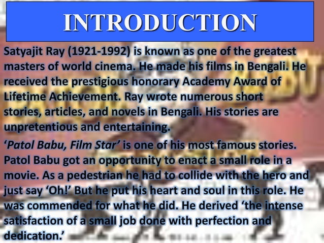 Patol babu PPT | PPTX | Movies | Entertainment