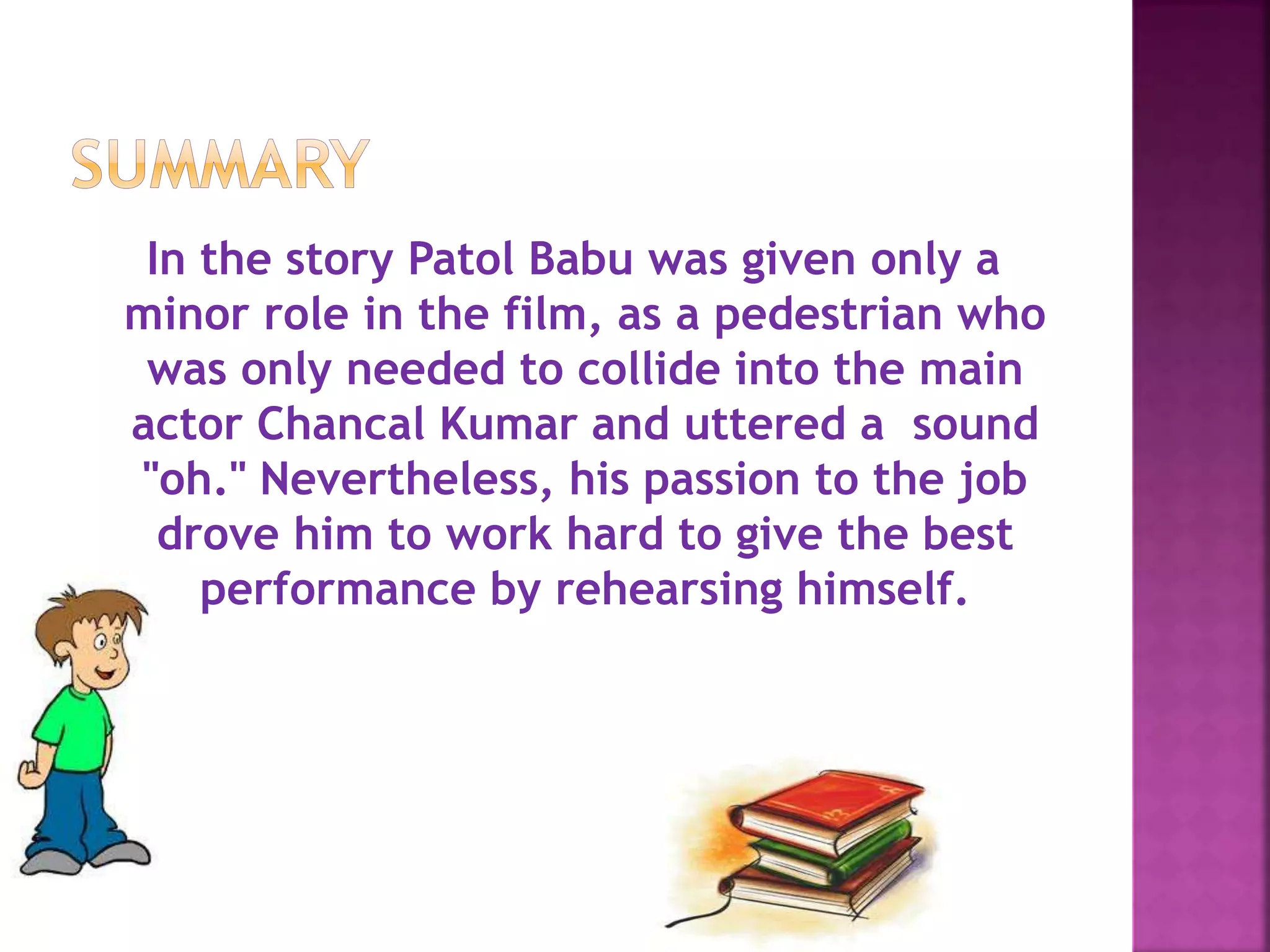 ppt on patol babu english class 10 | PPTX