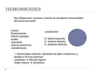 Patología anorrectal benigna exposicion | PPTX