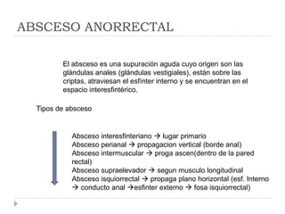 Patología anorrectal benigna exposicion | PPTX