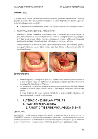 Patología de cavidad oral, faringe, glándulas salivales | PDF