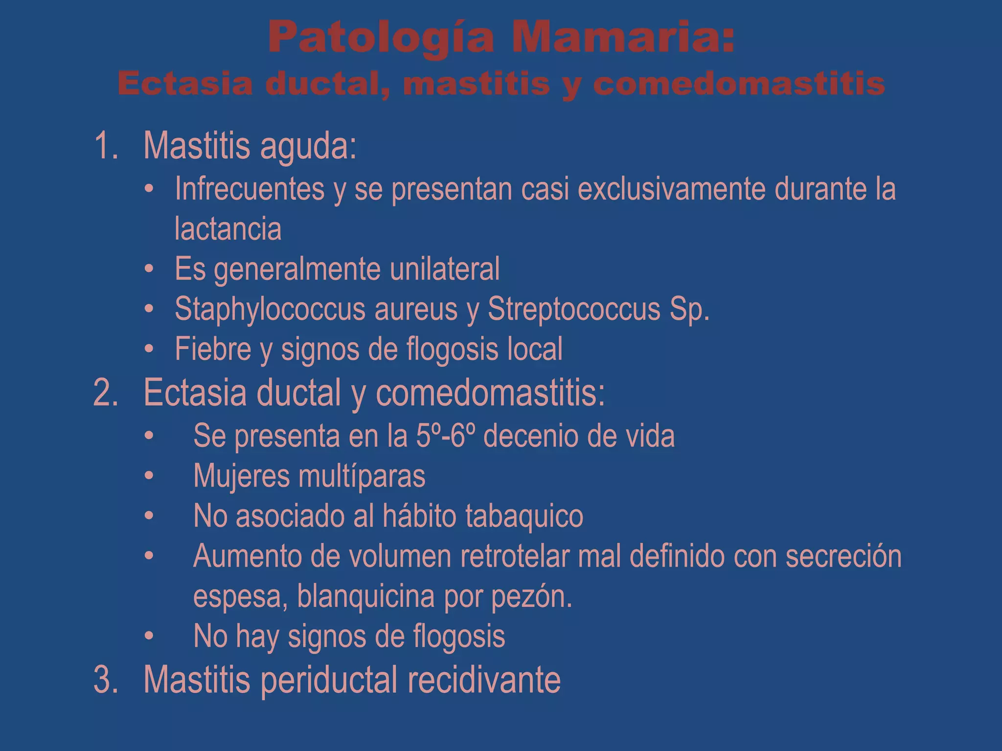 Patología de glándula mamaria | PPTX