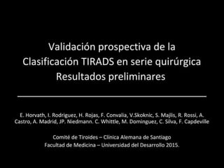Patología tiroides US TIRADS ............................. | PPTX