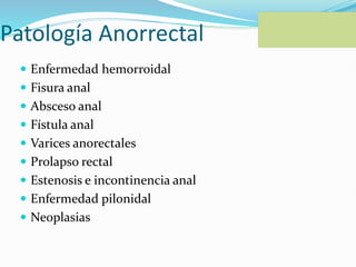 patologia anorrectal.pptx medicina y cir | PPTX