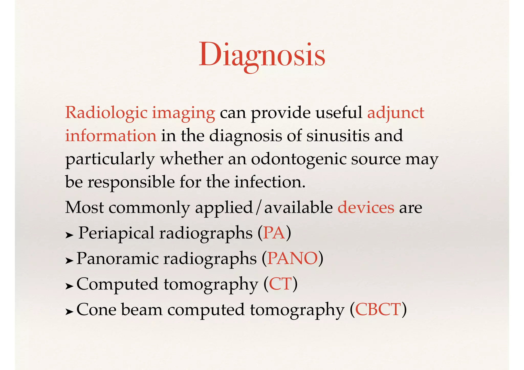 Patologia apicale e sinusite odontogena guida alla diagnosi e al ...