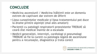 Patologia legata de ascensiunea la inaltime | PPTX