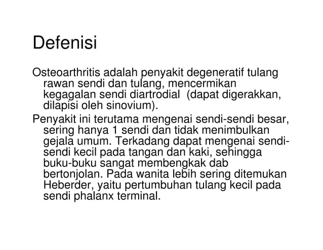 Patologi anatomi slide_osteoarthritis | PPT