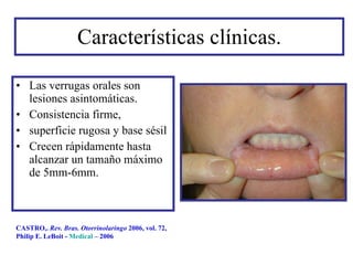 Patologia oral infección papiloma humano | PPT