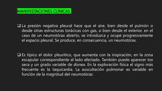 NEUMOLOGIA. PATOLOGIA PLEURAL. Universidad Señor de Sipán. | PPTX