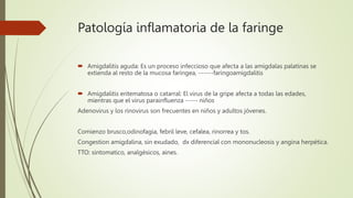 PATOLOGIAS DE OROFARINGE Y TRATAMIENTO PPT | PPTX