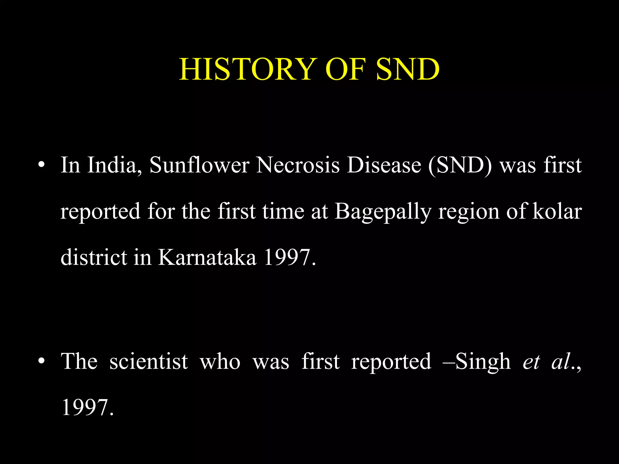 Sunflower Necrosis Disease | PPTX
