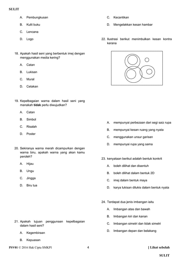 Peperiksaan Akhir Tahun PSV | DOC