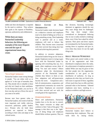 4 Dysfunctional Leadership Styles - Part 3: The Patriarchal Leadership ...