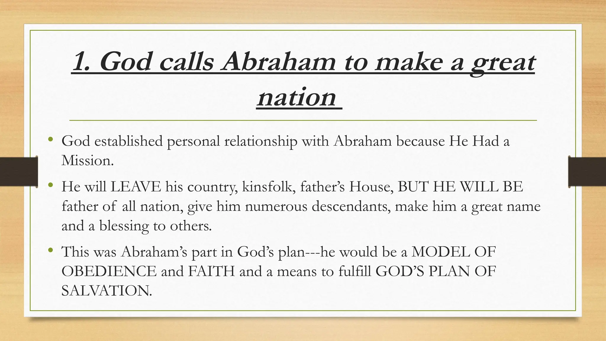 PATRIARCHS our Model of Faith Abraham.pptx