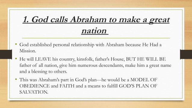 PATRIARCHS our Model of Faith Abraham.pptx