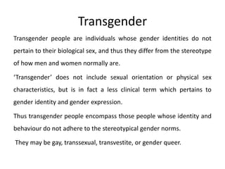 GENDER CONCEPTS | PPT