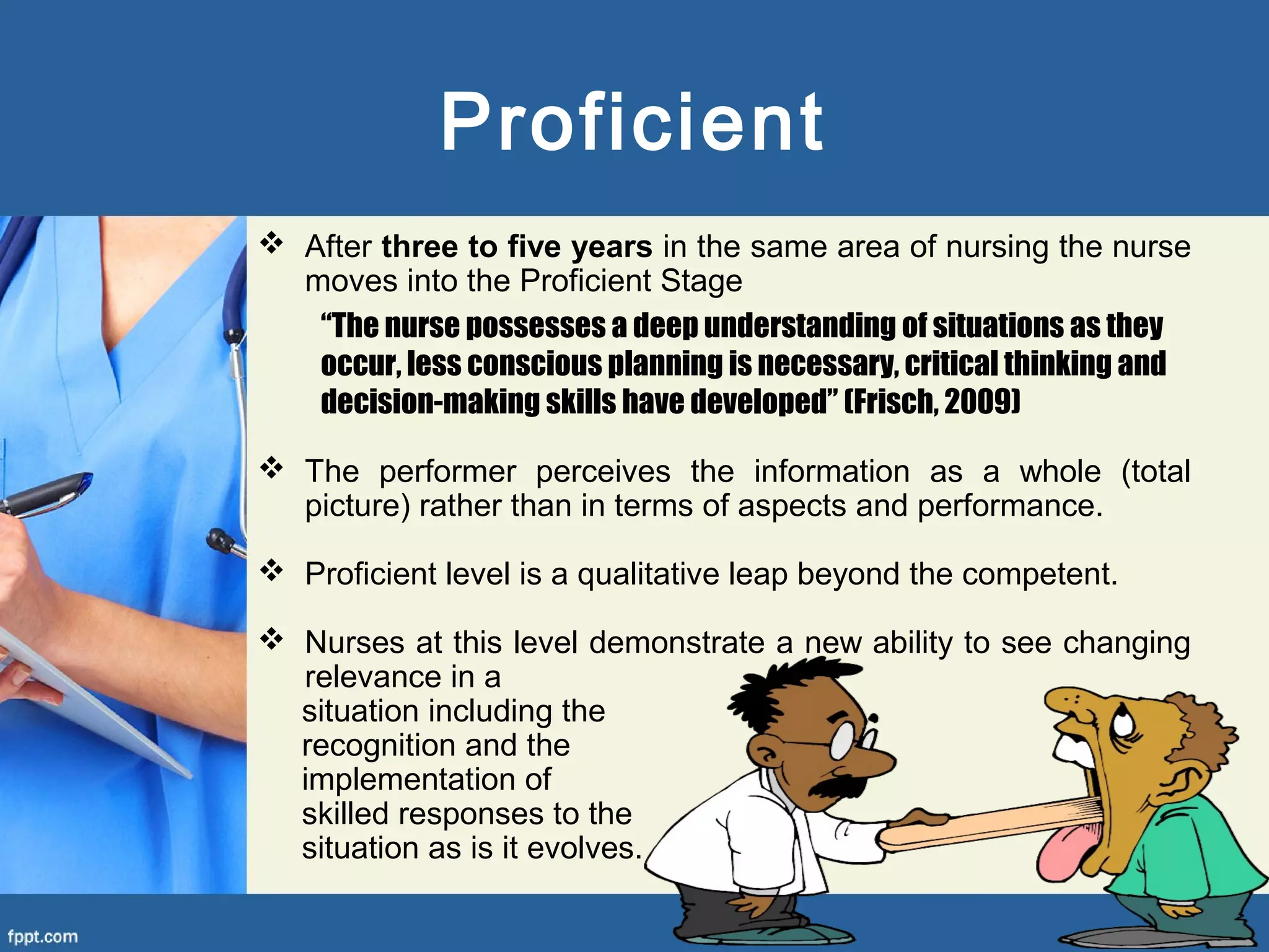 Patricia Benner (Novice to Expert Theory) | PPT