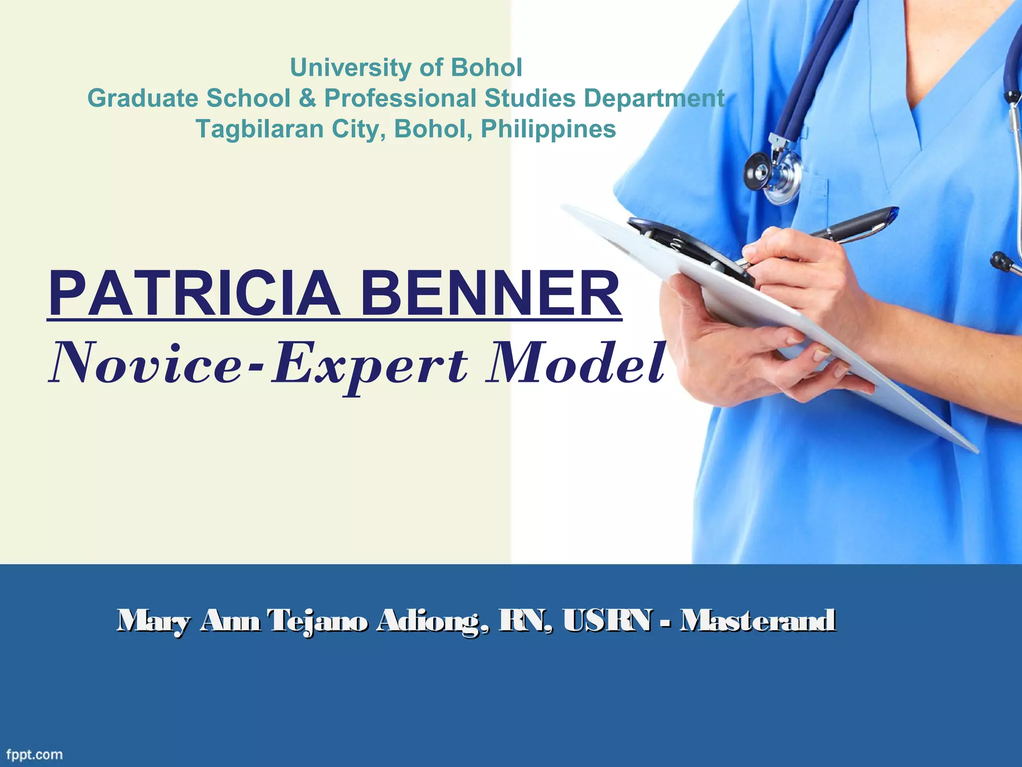 Patricia Benner (Novice to Expert Theory) | PPT
